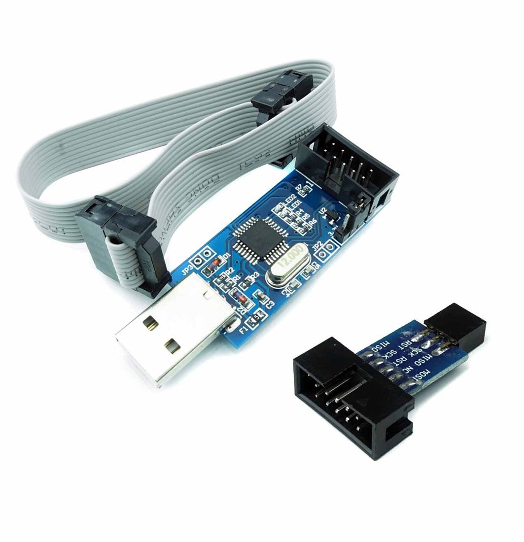 Programator ISP USBasp ATMEL AVR ATMEGA + adapter - ERLI.pl Programator ISP USBasp ATMEL AVR ATMEGA + adapter - ERLI.pl