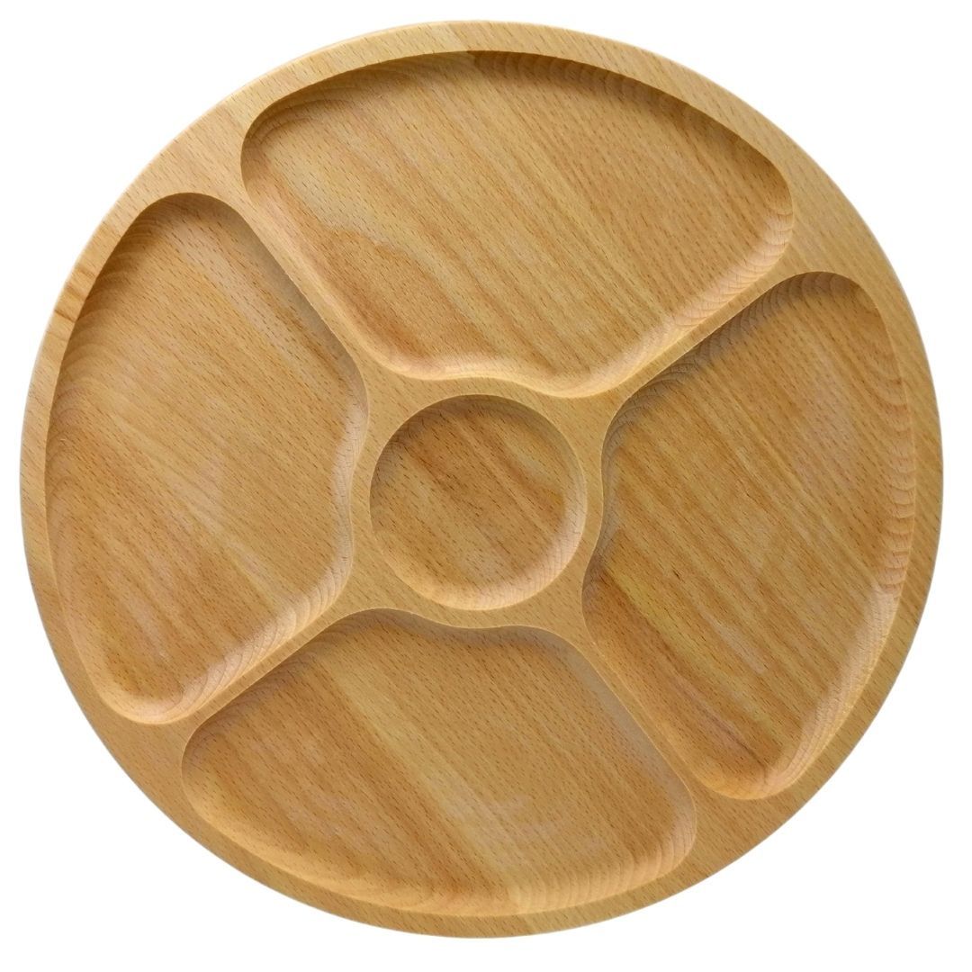 Obrotowy Drewniany Talerz Do Wędlin I Przekąsek – 135712063 - ERLI.pl