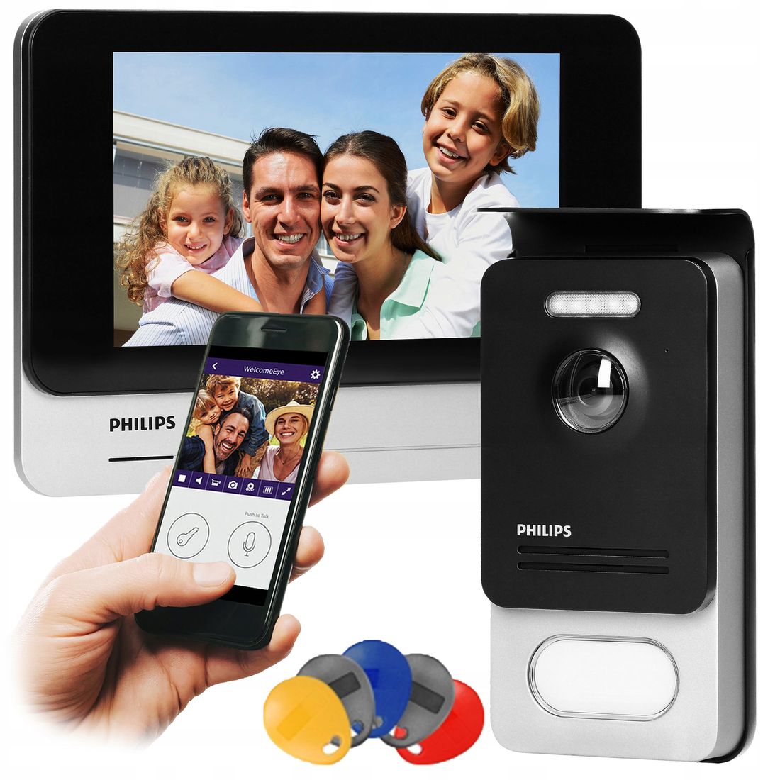 DOMOFON kamera WIDEO ekran DOTYKOWY 7'' PHILIPS – 179420002 - ERLI.pl