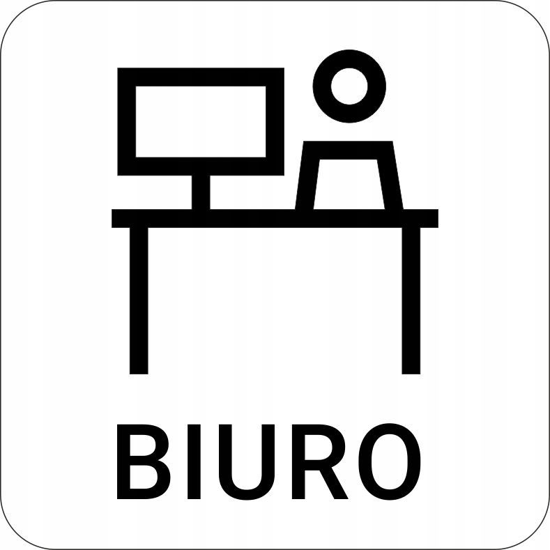 TABLICZKA Aluminium Piktogram- Biuro Biała - ERLI.pl