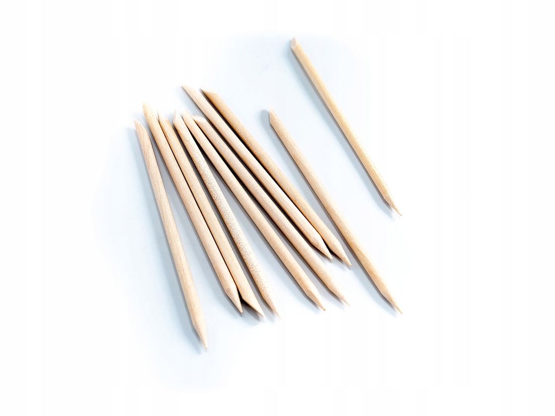 10 SZTUK - DUŻE GRUBE SOLIDNE PATYCZKI DREWNIANE WYKAŁACZKI DO ...