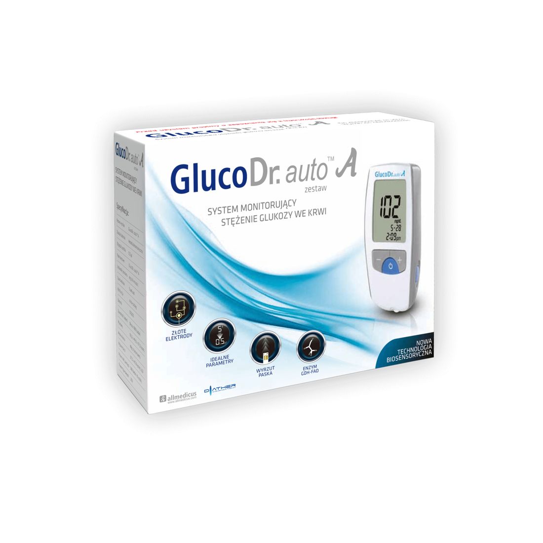 Gluco Dr.auto A_ Gluco Dr.auto glukometr 1 sztuka - ERLI.pl