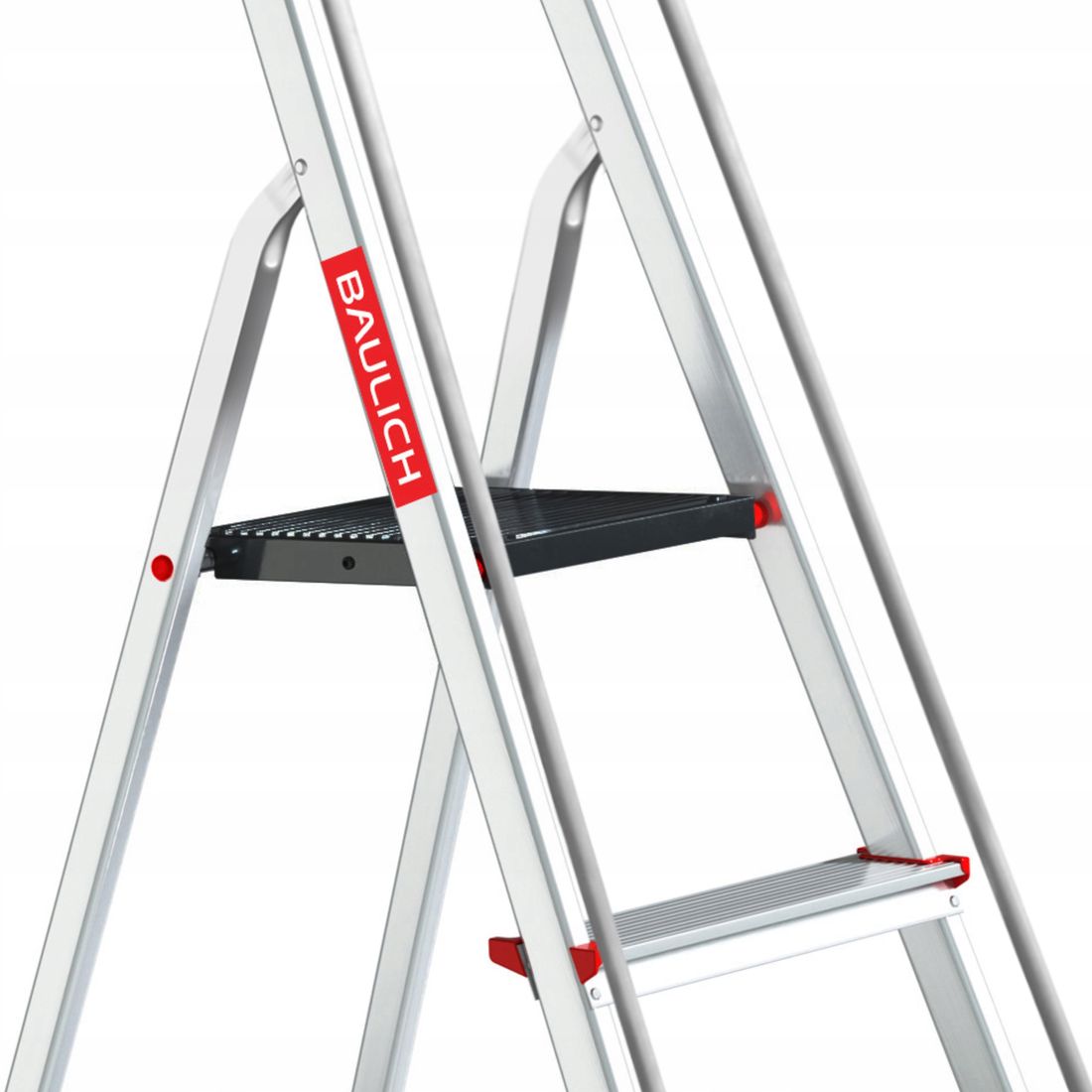 Drabina aluminiowa PRO z poręczami 6 stopniowa BAULICH produkt POLSKI ...