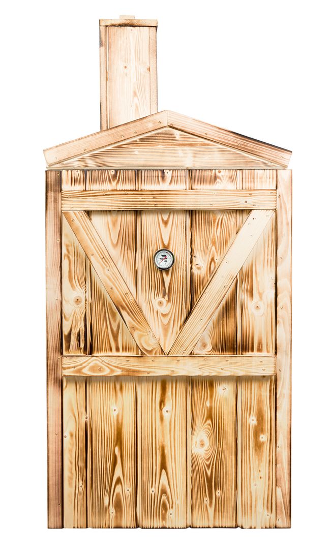 Wędzarnia Ogrodowa Drewniana Komin Duża Eko 50x50x120 Domowe Wedliny - ERLI.pl