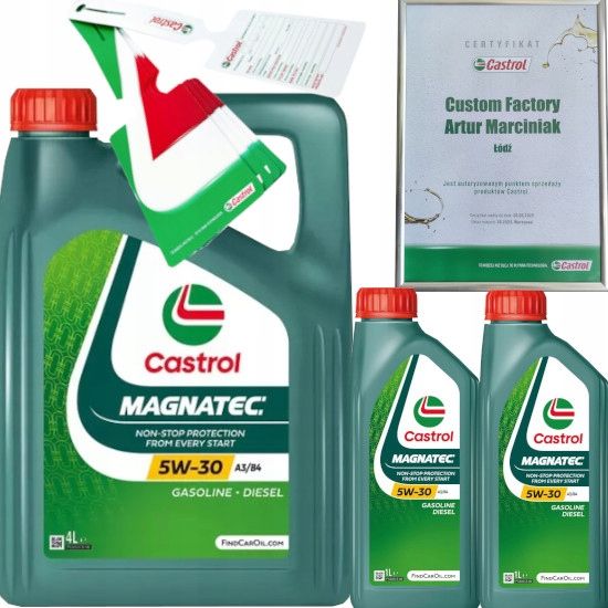 CASTROL MAGNATEC 5W30 A3/B4 6L VW 502 00 / 505 00 + ZAWIESZKA ...