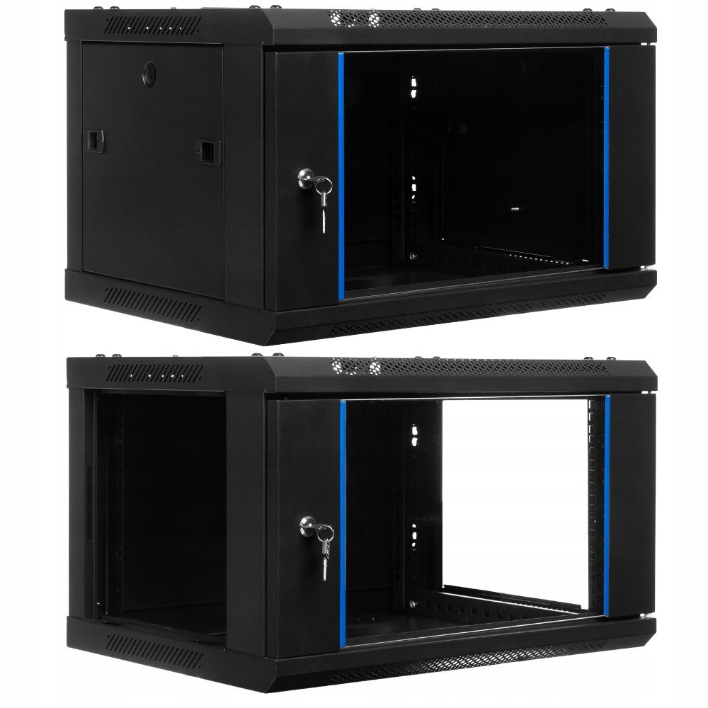 Szafa RACK 6U 600x600 19 Cali WISZĄCA szafa serwerowa metalowa - ERLI.pl