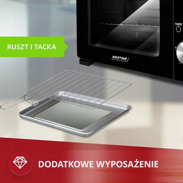 Piekarnik elektryczny mały mini MPM MPE-13 10L – 169310836 - ERLI.pl