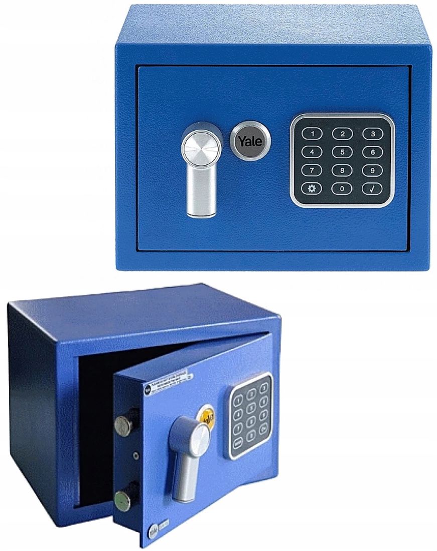 Mini Sejf Domowy Hotelowy Szyfrator Kod Niebieski - ERLI.pl