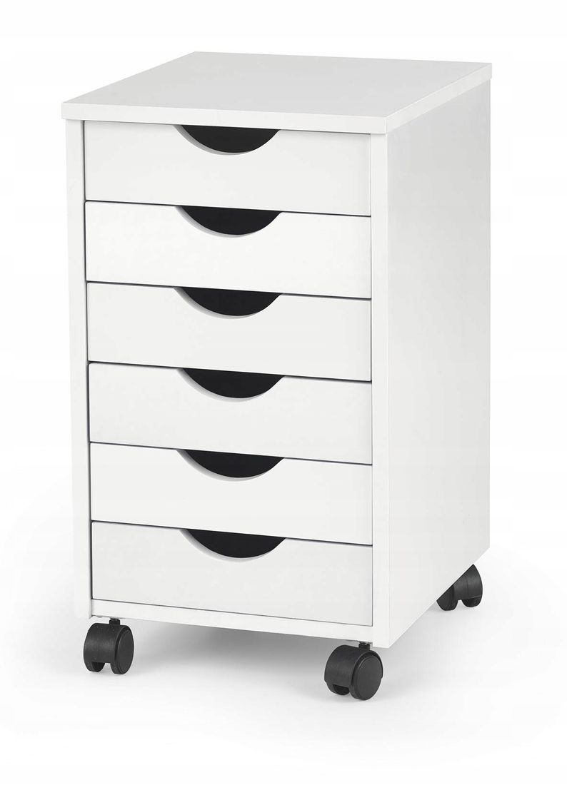 Kontenerek z Szufladami Szafka Regał na Kółkach pod Biurko Biały Simon ...