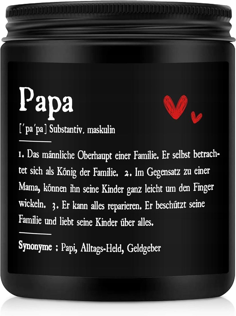 Świeca Sojowa Zapachowa z Sentencją Prezent dla Taty 200g Lawenda Eukaliptu – 176986902 - ERLI.pl