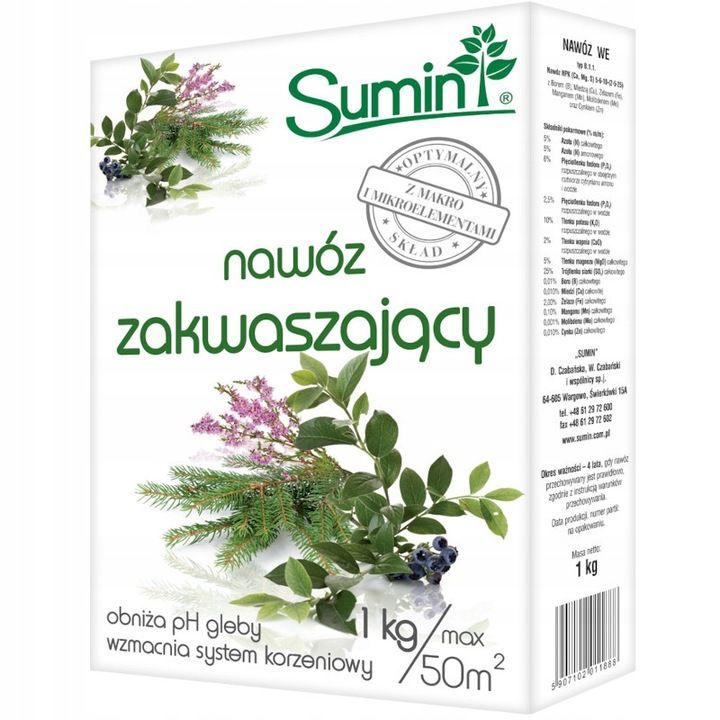 SUMIN NAWÓZ ZAKWASZAJĄCY 1 kg | agroduo.pl