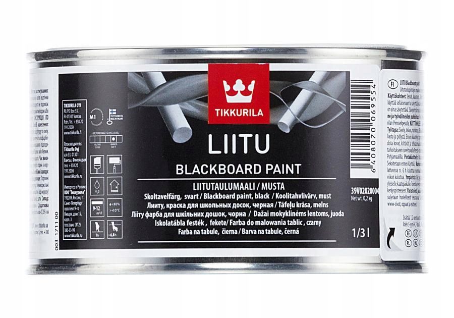 Tikkurila Liitu Black farba do tablic 0,33L – 177140881 - ERLI.pl