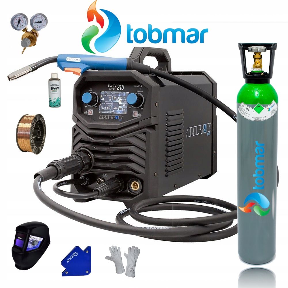 Migomat inwertorowy spawarka SPARTUS Easy MIG /MAG/MMA/TIG 3w1 200A ZESTAW - ERLI.pl