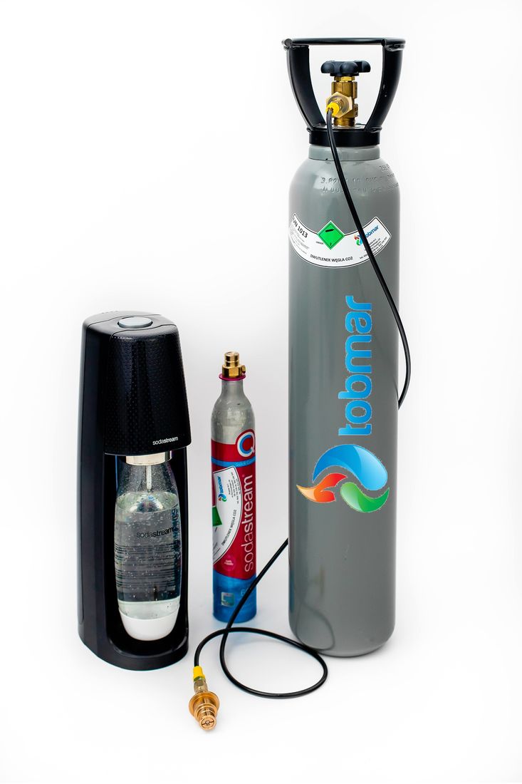 Zestaw Butla Gazowa Butle 6kg CO2 Dwutlenek Węgla Adapter Przewód Wąż SODA - ERLI.pl