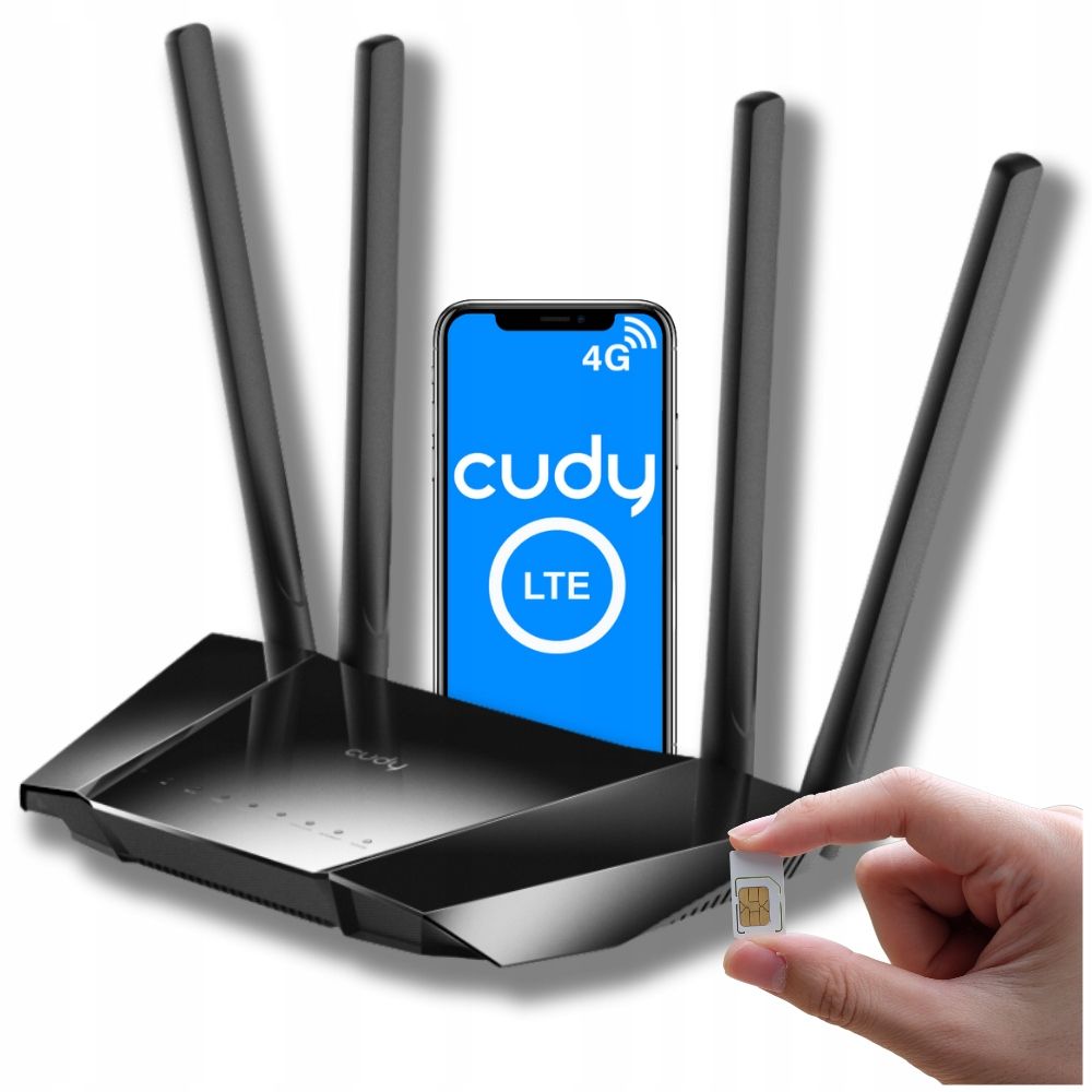 ROUTER RUTER NA KARTĘ SIM 4G LTE MODEM CUDY LT400 UNIWERSALNY MOCNY ...