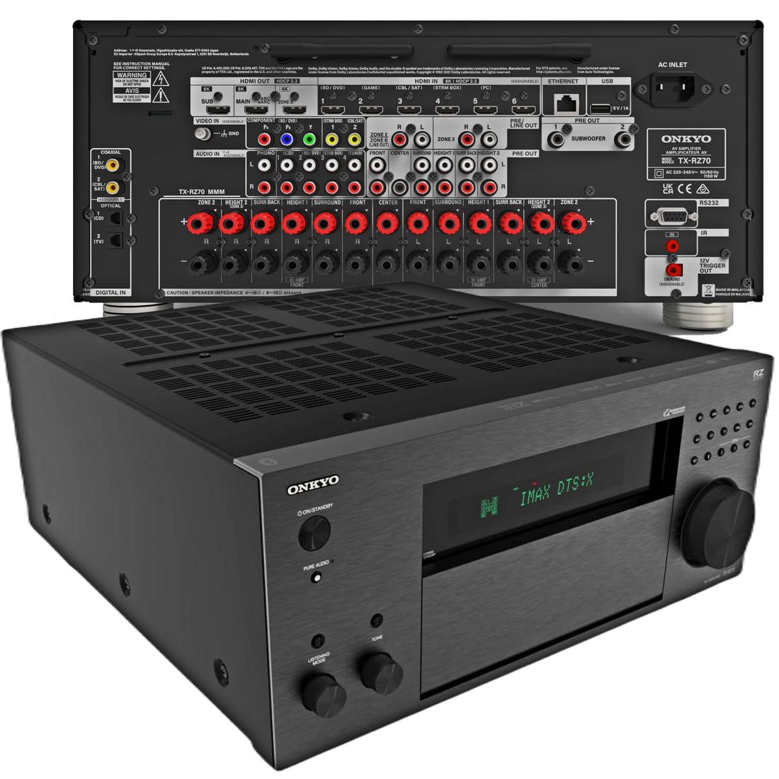 ONKYO TX-RZ70 BLACK AMPLITUNER KINA DOMOWEGO WZMACNIACZ 11.2 DIRAC 210 ...