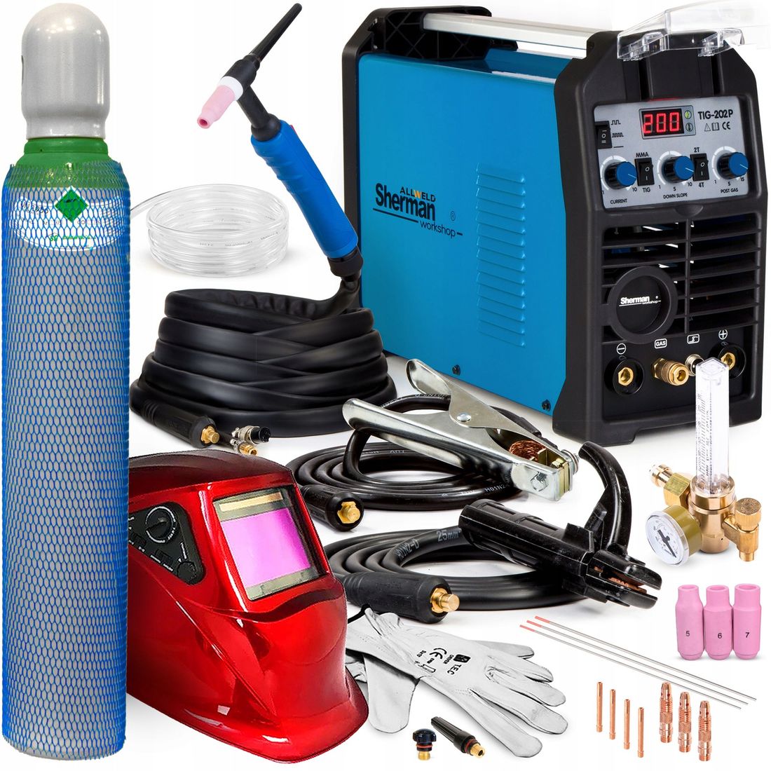 SPAWARKA INWERTOROWA INWERTER SHERMAN TIG 202P MMA HF PULS IGBT 200A 230V - ERLI.pl