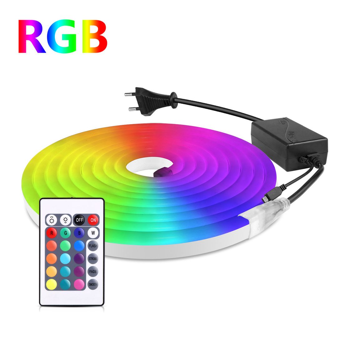 TaŚma Led Neon Rgb 5m Pilot PodŚwietlenie Do SufitÓw Kuchni 5050 Erli Pl