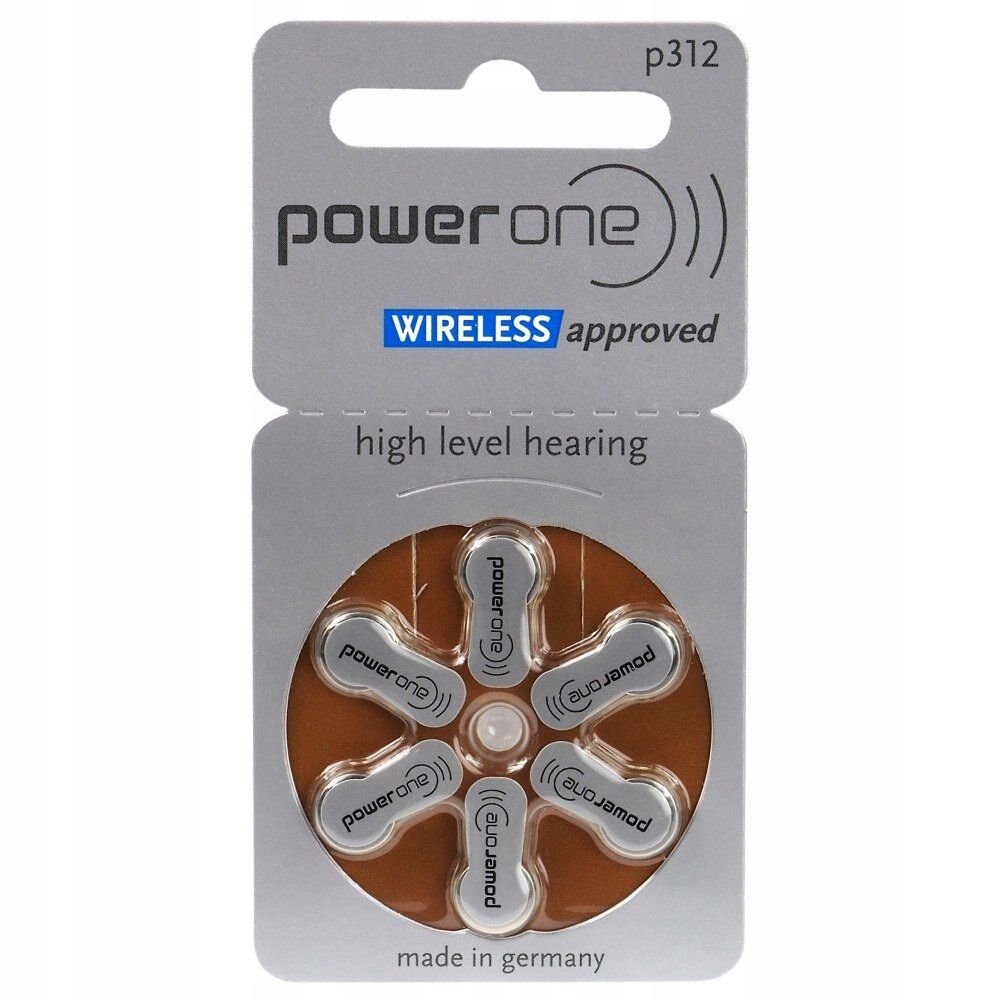 Bateria do apar. słuch, Power One Varta 312 6szt – 178234797 - ERLI.pl