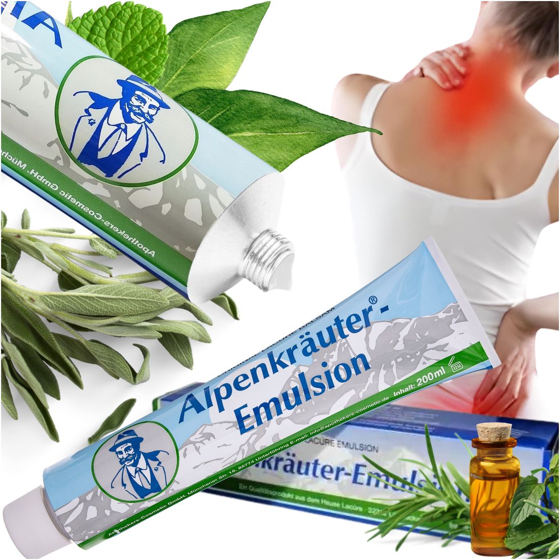 ALPENKRAUTER BALSAM EMULSION MAŚĆ PRZECIWBÓLOWA Niemiecka 200ML MOCNA ...