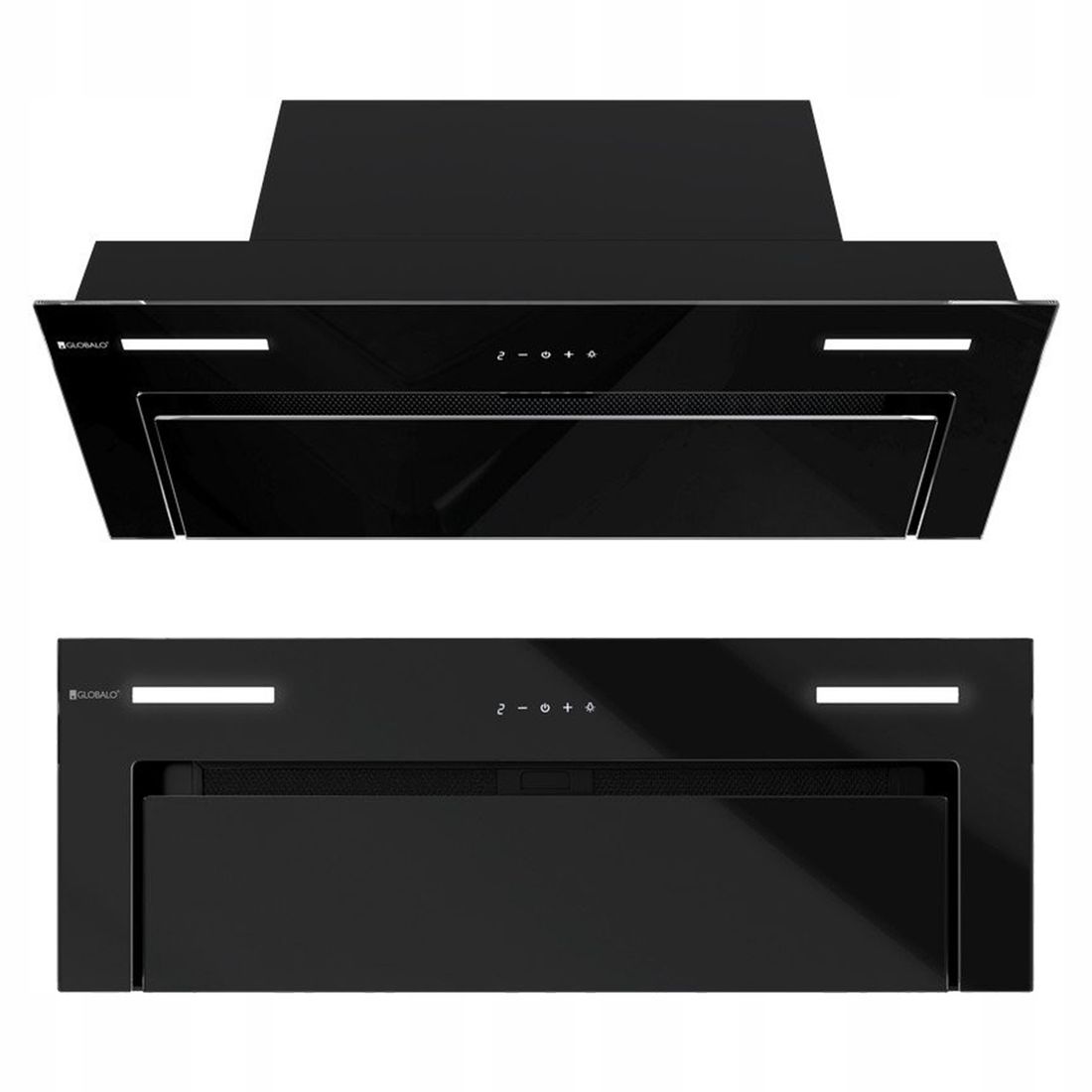 OKAP KUCHENNY PODSZAFKOWY 80 CM CZARNY GLOBALO GINGERO 80.1 BLACK FILTR ...