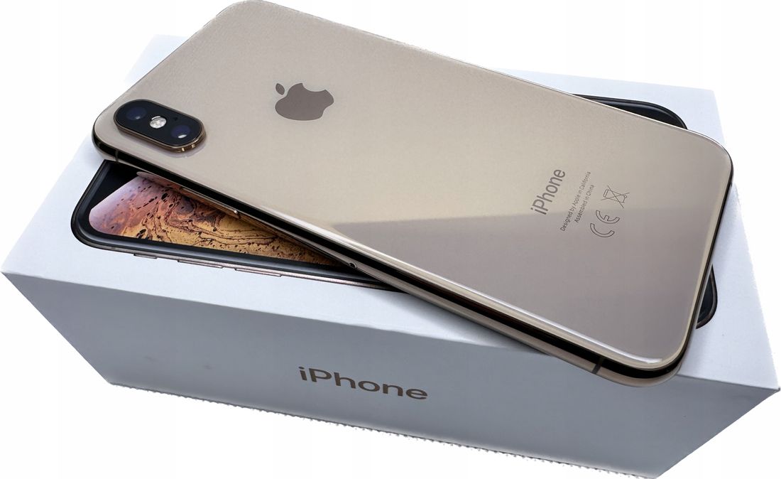 Mega Zestaw Apple Iphone XS 64GB Gold Złoty Bateria 100% - ERLI.pl