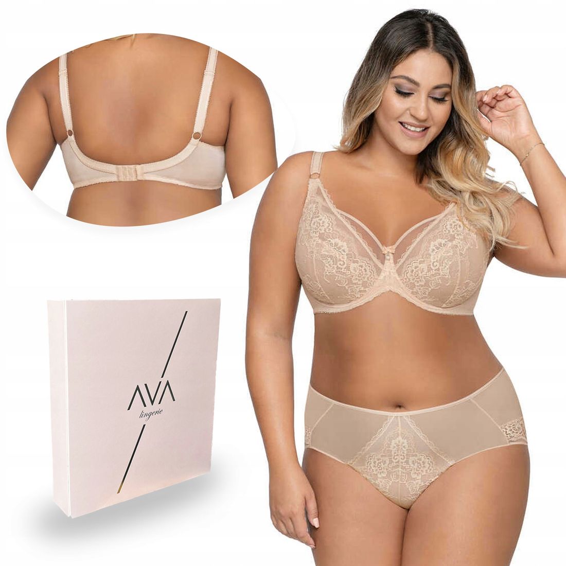 Biustonosz Ava 1824 miękki SOFT 90G beż beżowy - ERLI.pl