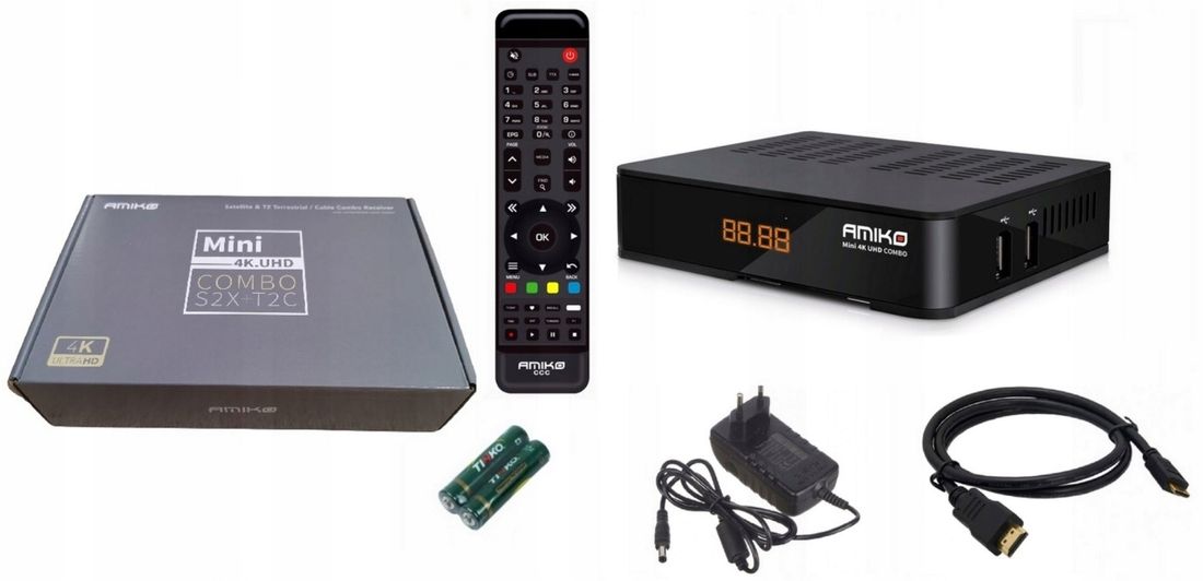 TUNER AMIKO MINI 4K COMBO DVB-S2/T2/C H.265 HEVC - ERLI.pl