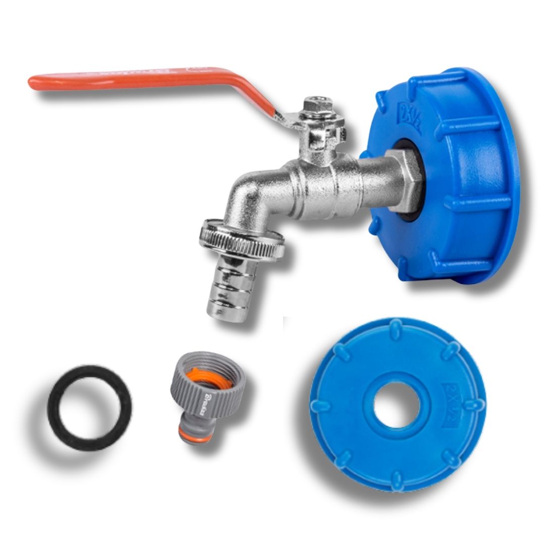 KRAN DO MAUZERA ZBIORNIKA 1000 ZAWÓR CZERPALNY NA WĄŻ 1/2" ZESTAW - ERLI.pl