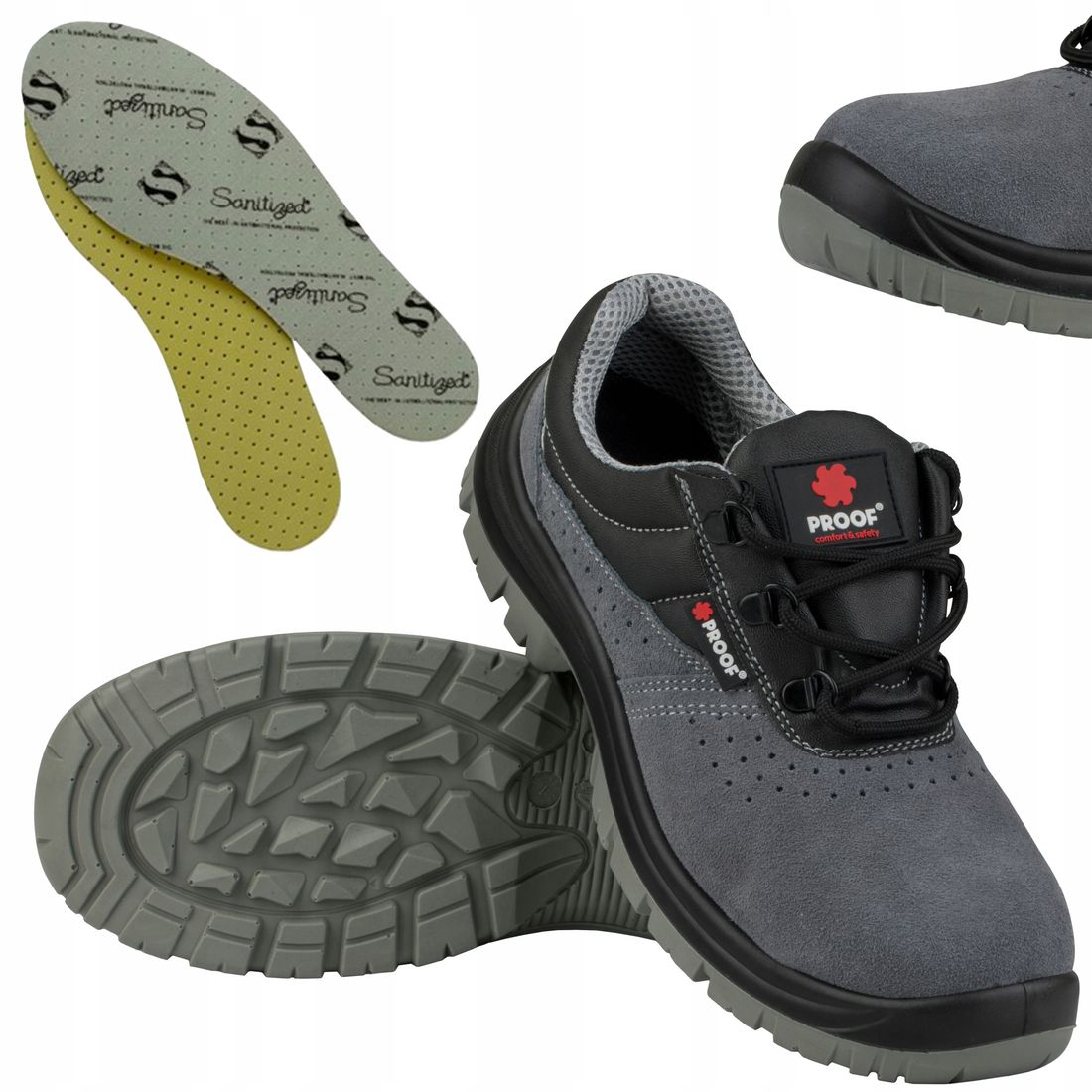 Buty robocze BHP z Metalowym Noskiem 37 ANTYPRZEBICIOWE S1P KAPS3 ...