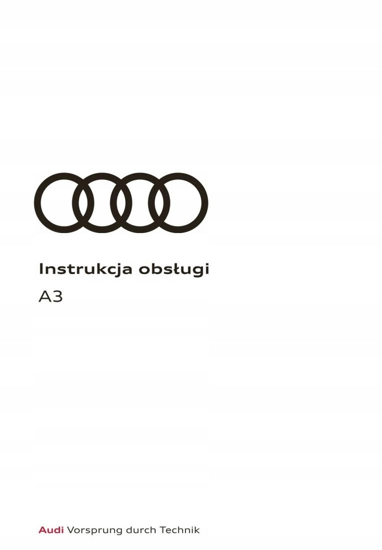 Audi A3 11 wersji od 2020 Instrukcja Obsługi – 179218435 - ERLI.pl
