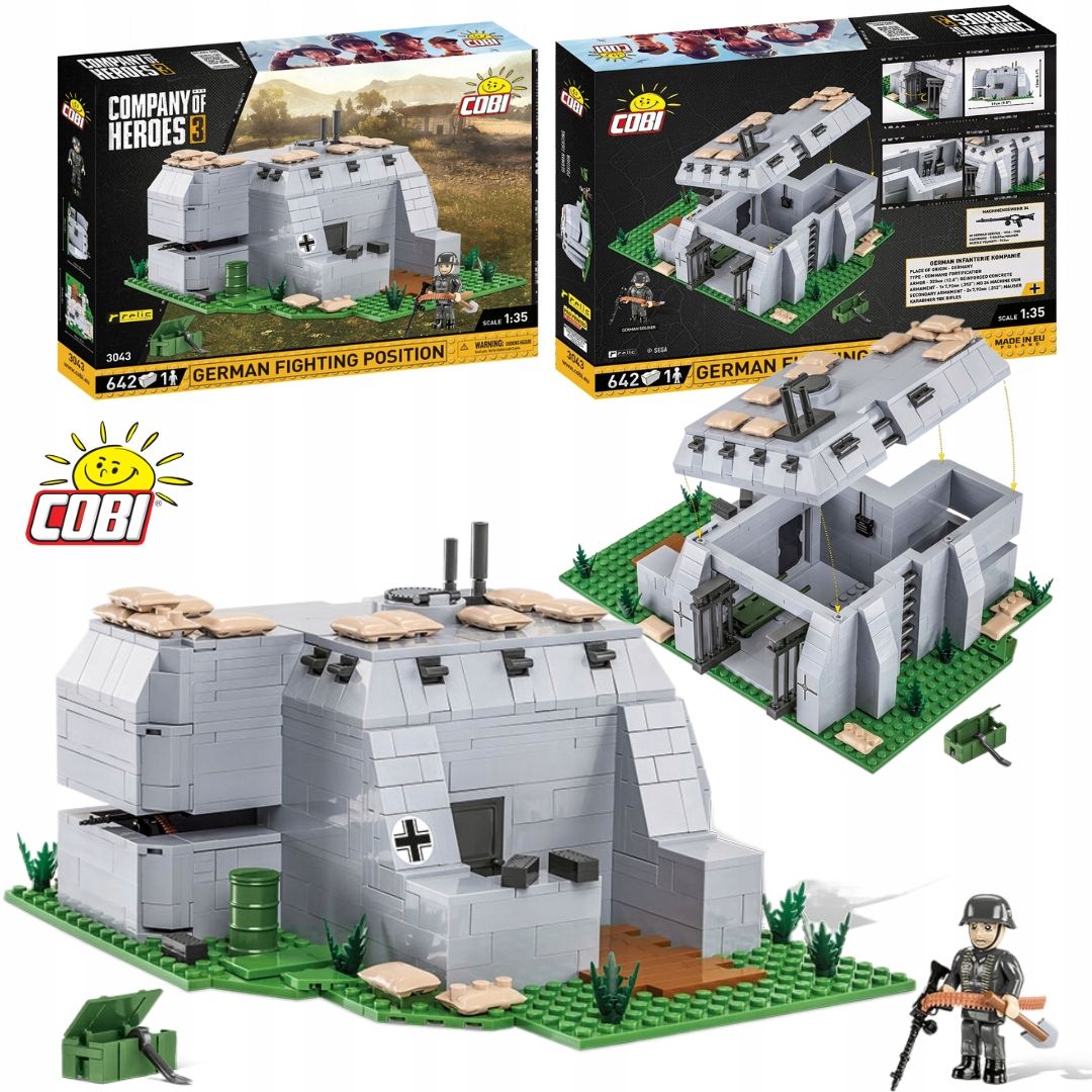 Klocki Wojskowe Cobi 3043 Company of Heroes 3 German Bunkier Model ...