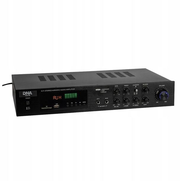 WZMACNIACZ DŹWIĘKU STEREO HIFI BLUETOOTH USB SD FM AUX PILOT DNA AMPLI ...