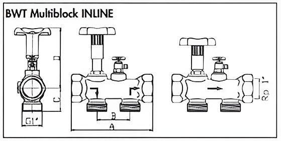 MULTIBLOCK INLINE BWT BYPASS Z ZAWOREM ZWROTNYM - ERLI.pl