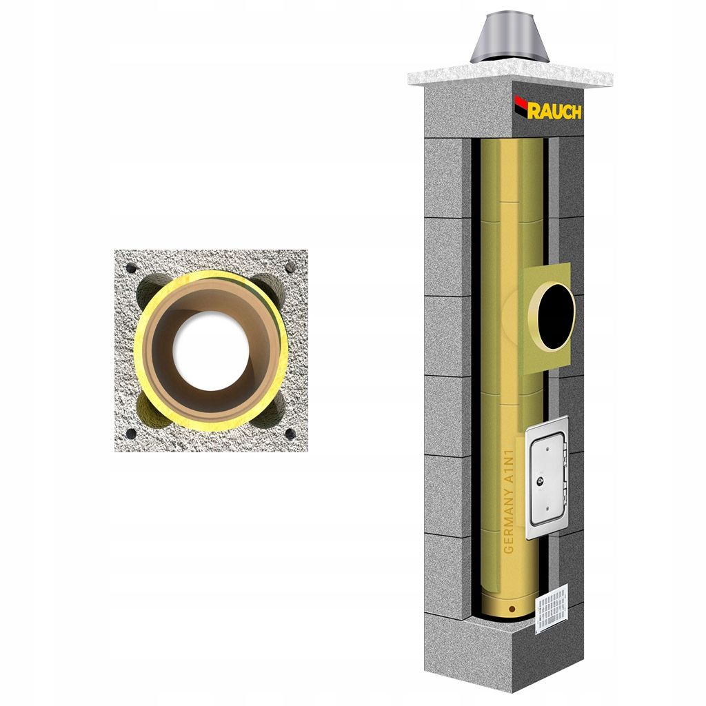 System kominowy RAUCH 5 m komin fi 160 systemowy – 179365739 - ERLI.pl