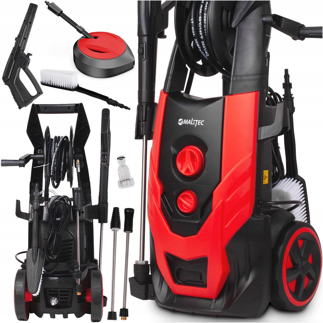 MYJKA CIŚNIENIOWA MalTec INDUKCYJNA ALUMINIOWA POMPA MOCNA 360bar PATIO - ERLI.pl