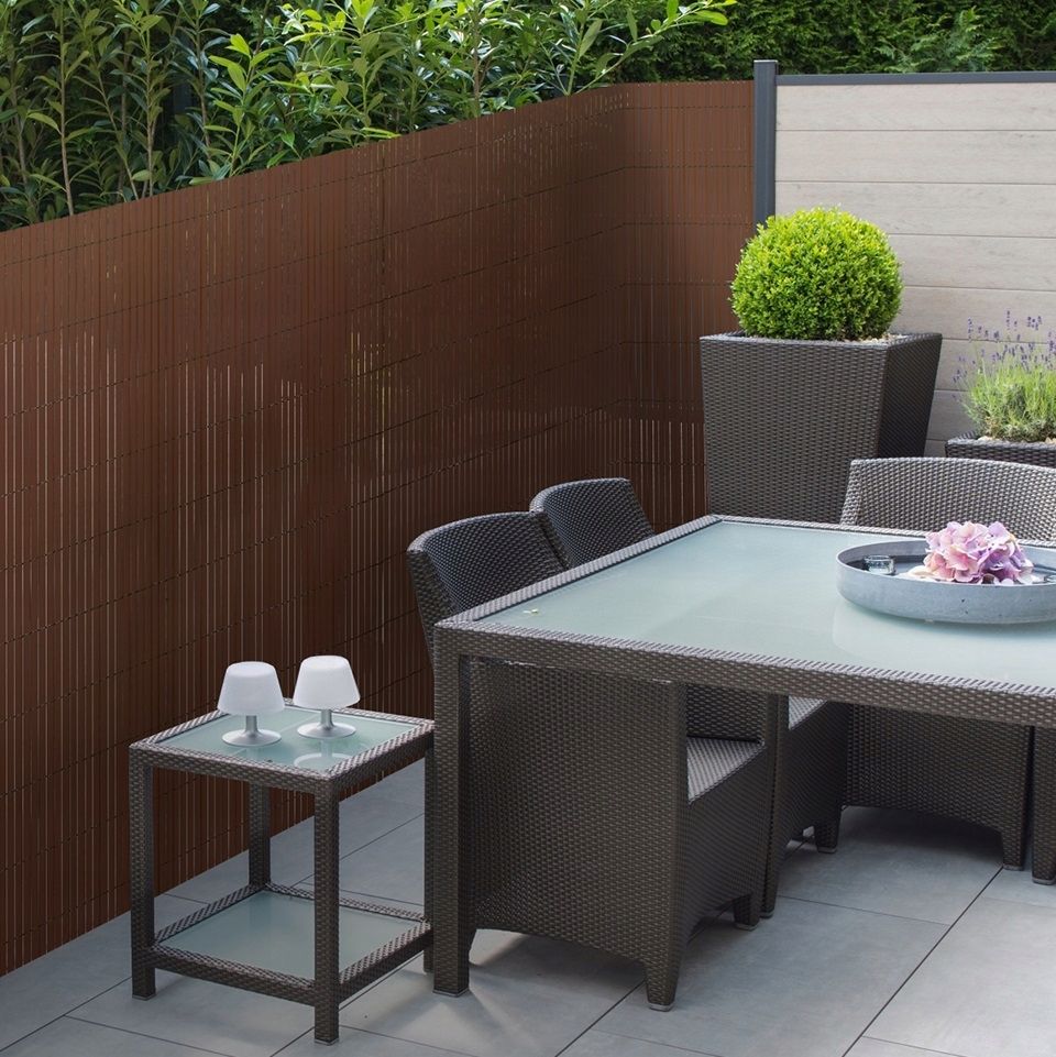 DWUSTRONNA MATA NA TARAS BALKON PŁOT OSŁONA PVC BAMBUSOWA 90x300 cm ...