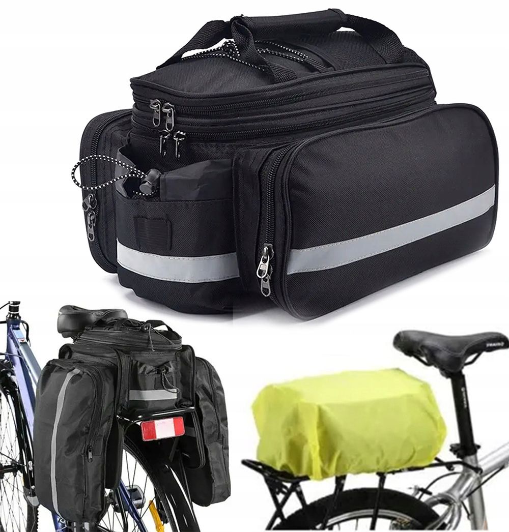 DUŻA TORBA NA ROWER BAGAŻNIK ROWEROWY SAKWA ROWEROWA ROZKŁADANY KUFER ...