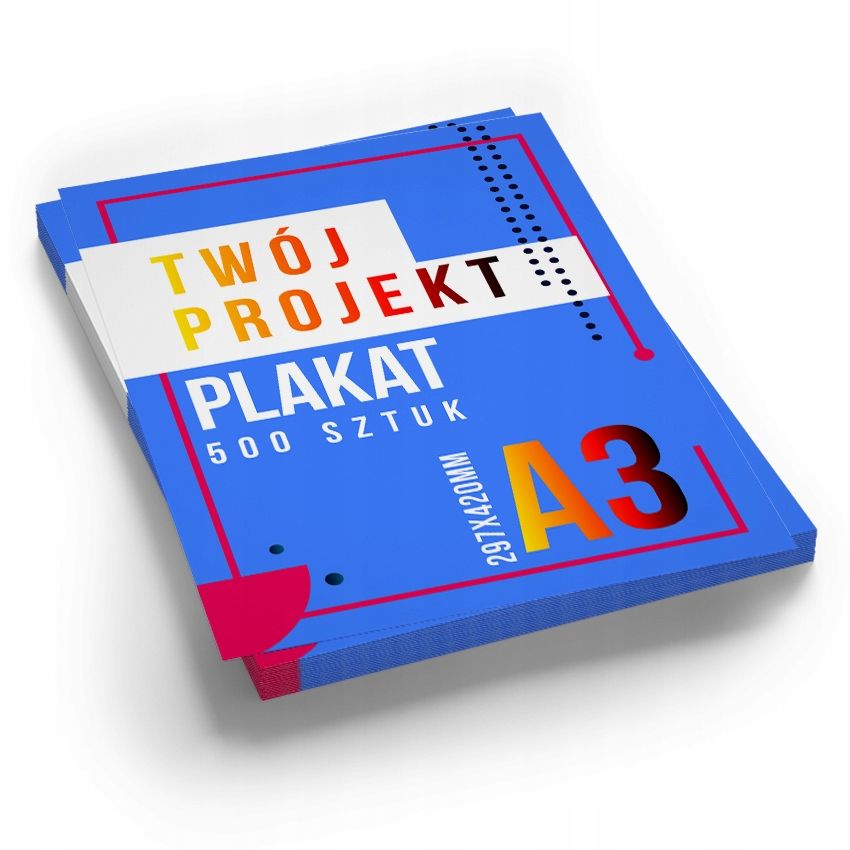 PLAKAT A3 wydruk druk plakatów 130g 500szt. – 179856022 - ERLI.pl