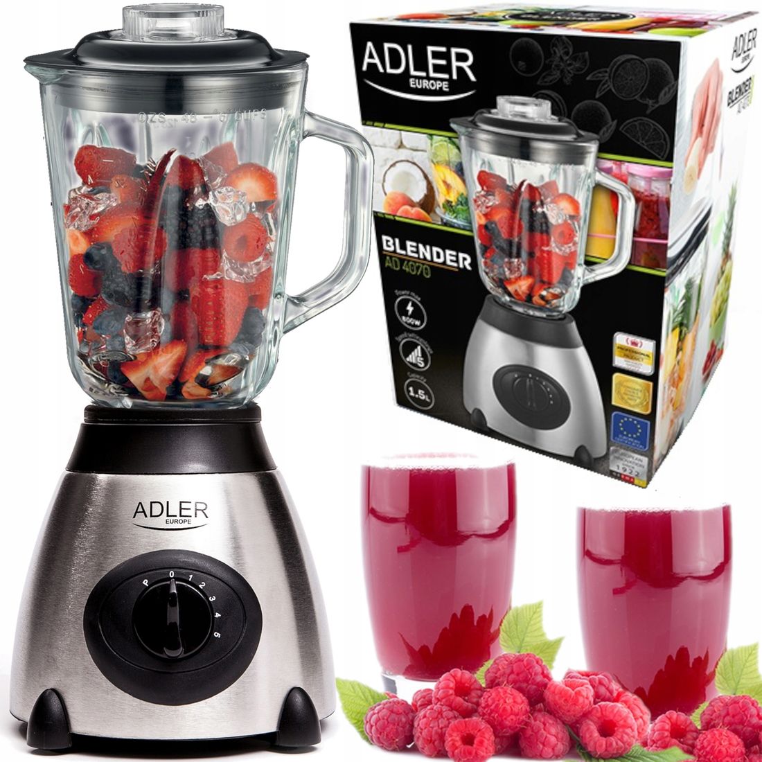BLENDER KIELICHOWY STOJACY MIKSER ROZDRABNIACZ 800 – 196944464 - ERLI.pl