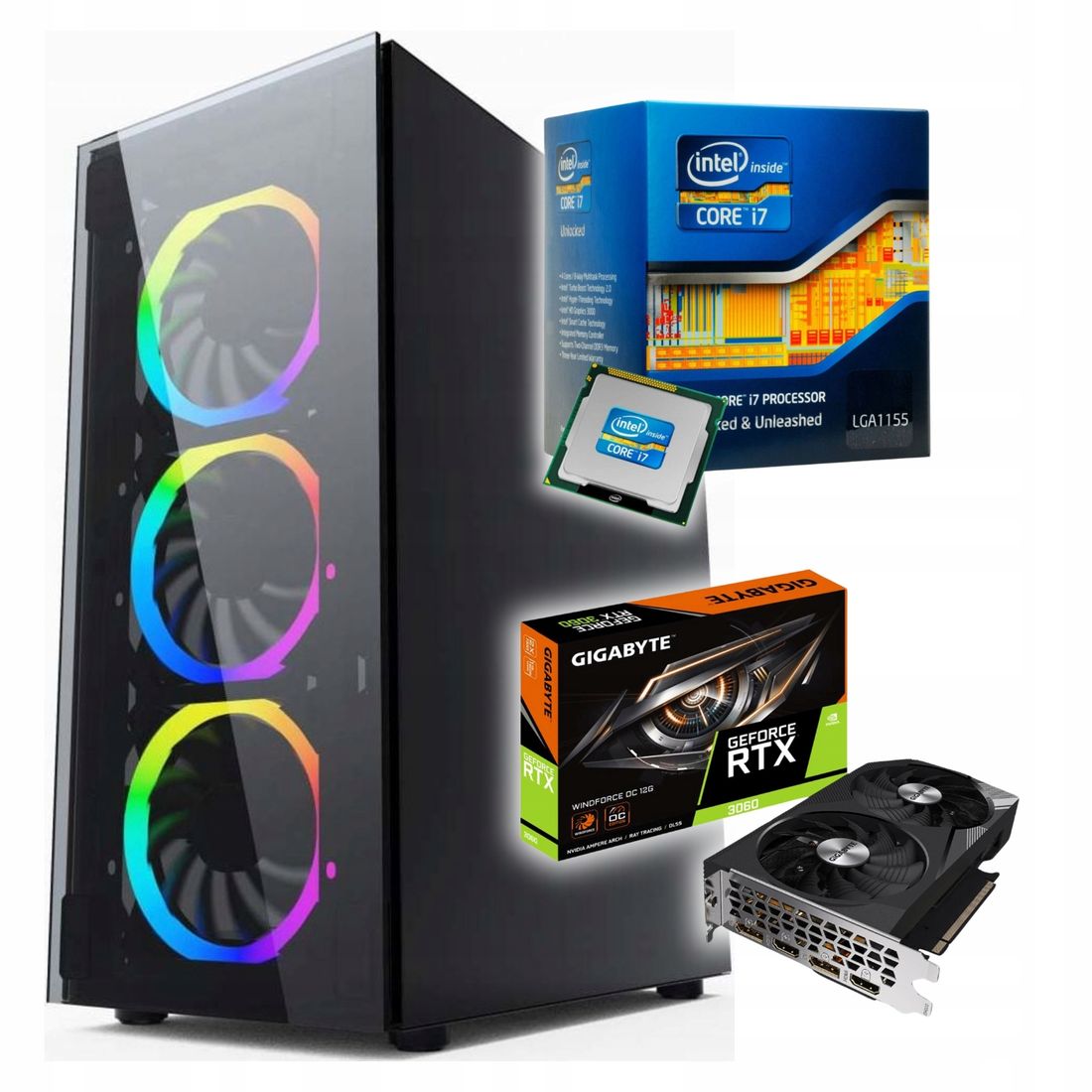 BSG Raptor Komputer Gamingowy Intel i7 32GB RAM 1TB SSD RTX 3060 12GB ...