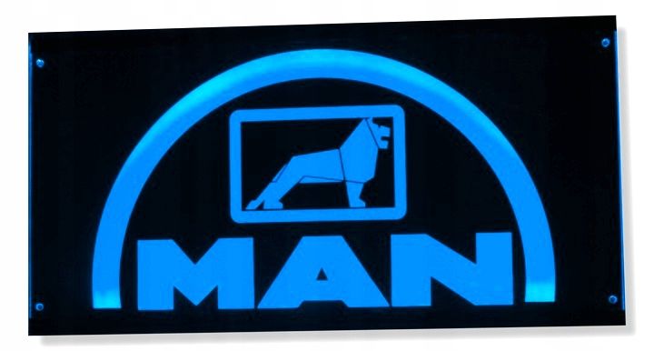 MAN LOGO LED TABLICA PREMIUMTIR NAD ŁÓŻKO KIEROWCY – 182027703 - ERLI.pl