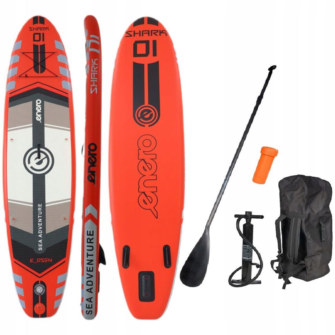 Deska SUP ENERO SHARK 320cm Pompowana PADDLE BOARD Kajak do pływania ...