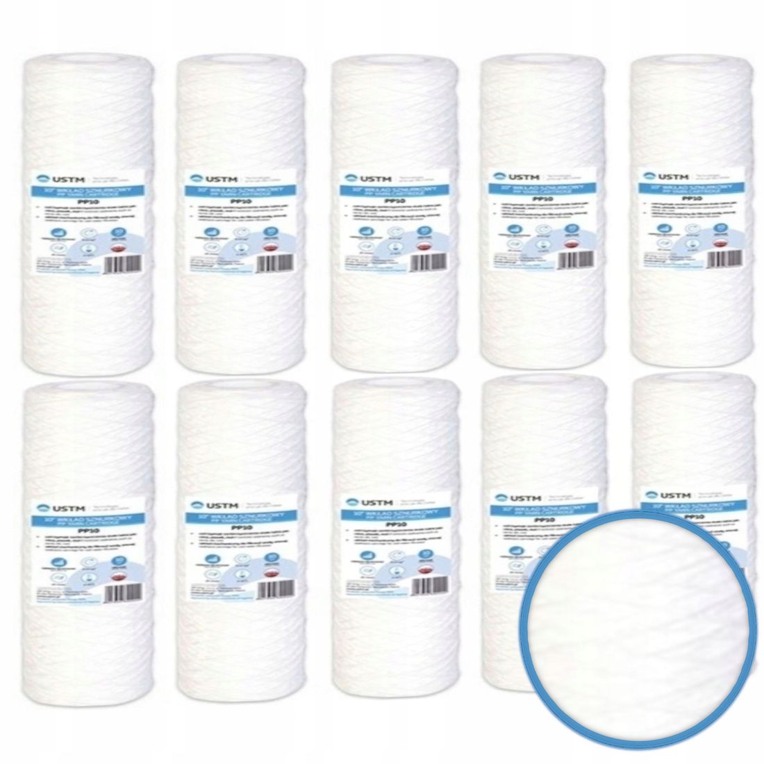 FILTR DO WODY WKŁAD SZNURKOWY 10 MIK PP10 USTM x10 – 176744271 - ERLI.pl