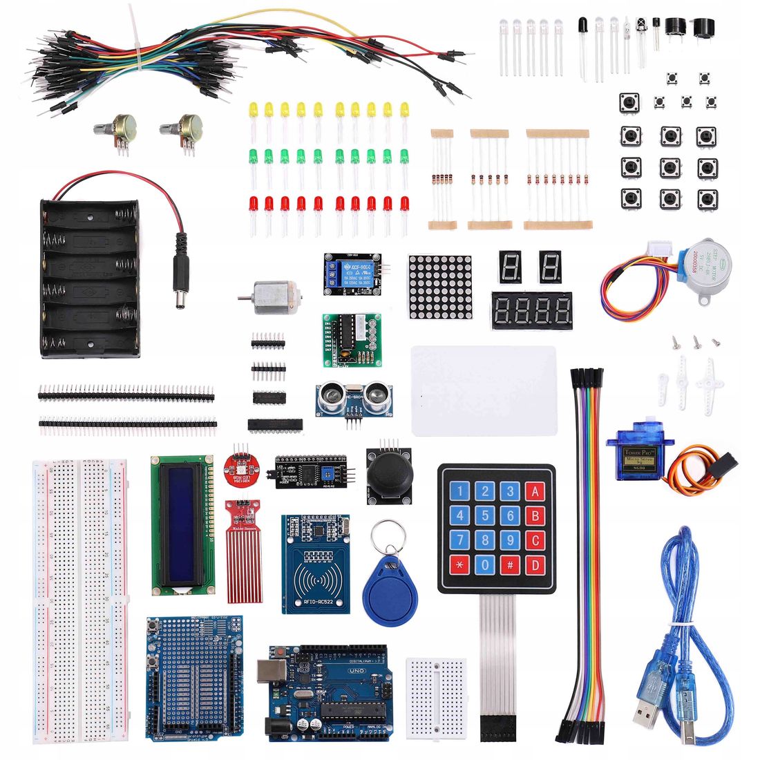 Zestaw startowy Arduino UNO R3 CH340 KIT XXL - ERLI.pl