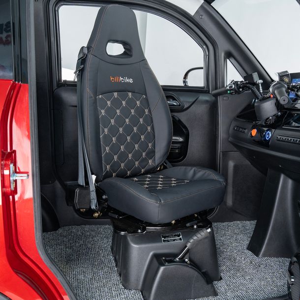 Skuter elektryczny zabudowany z dachem MICRO CAR BILI BIKE ECOMO 3 czerwony – 183266112 - ERLI.pl