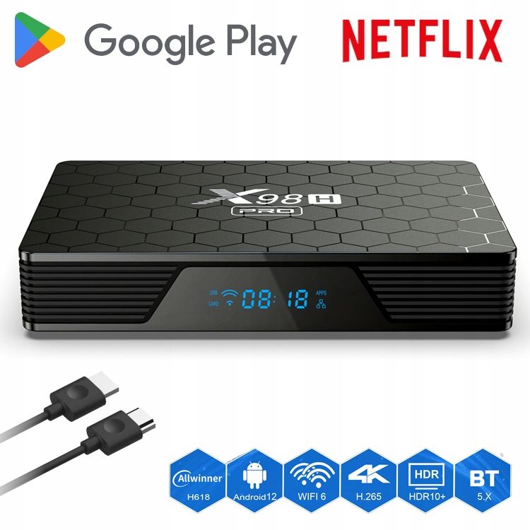 NAJMOCNIEJSZY ANDROID BOX SMART TV 4K Model na 2025 DUAL WI-FI 5G ...