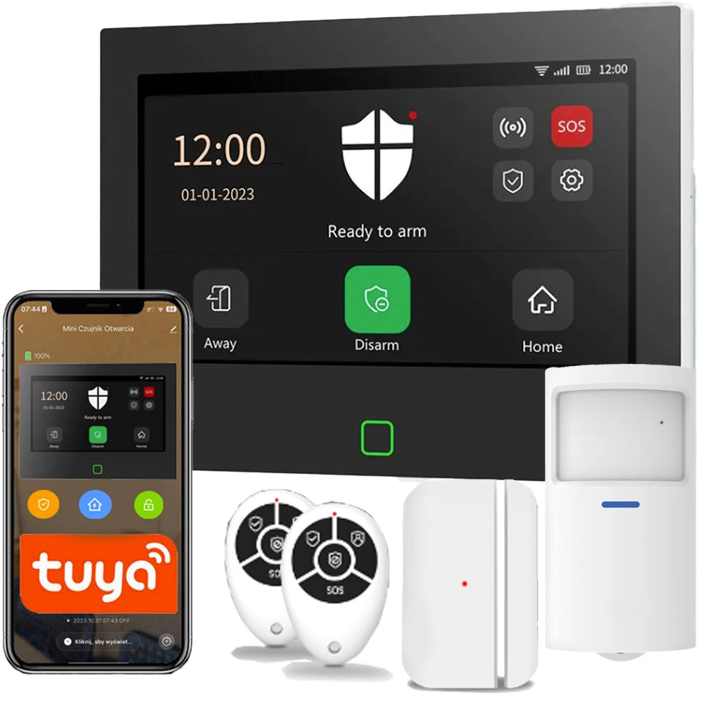System alarmowy bezprzewodowy alarm 4G LTE GSM WiFi Tuya APLIKACJA ...
