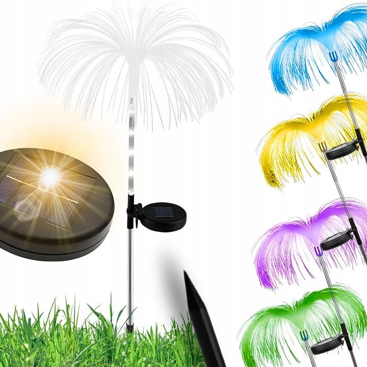 2x LAMPA SOLARNA OGRODOWA LED MEDUZA LAMPKA MULTIKOLOR WBIJANA JELLYFISH – 184006004 - ERLI.pl