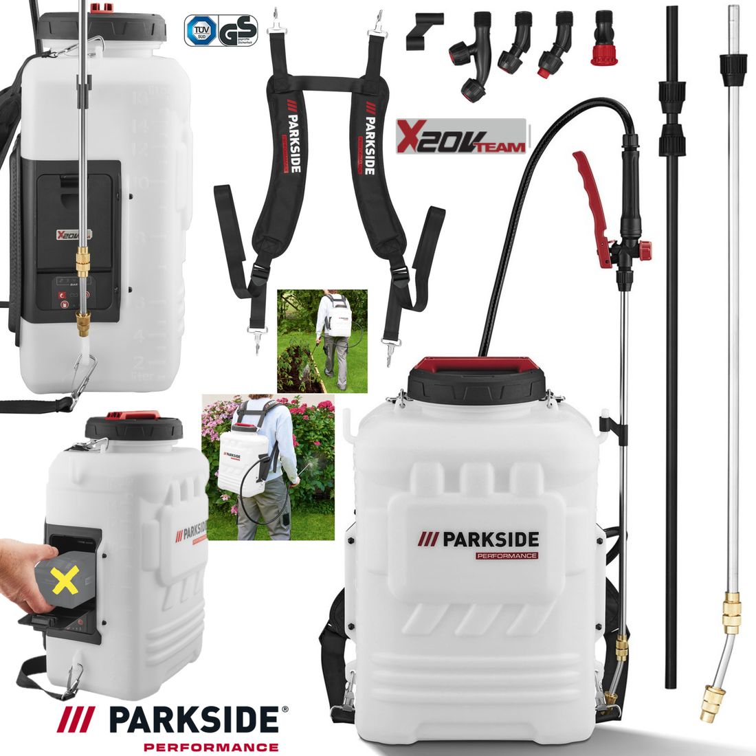 PARKSIDE PERFORMANCE OPRYSKIWACZ PLECAKOWY 6 bar 20V 16l 61,8l/h - ERLI.pl